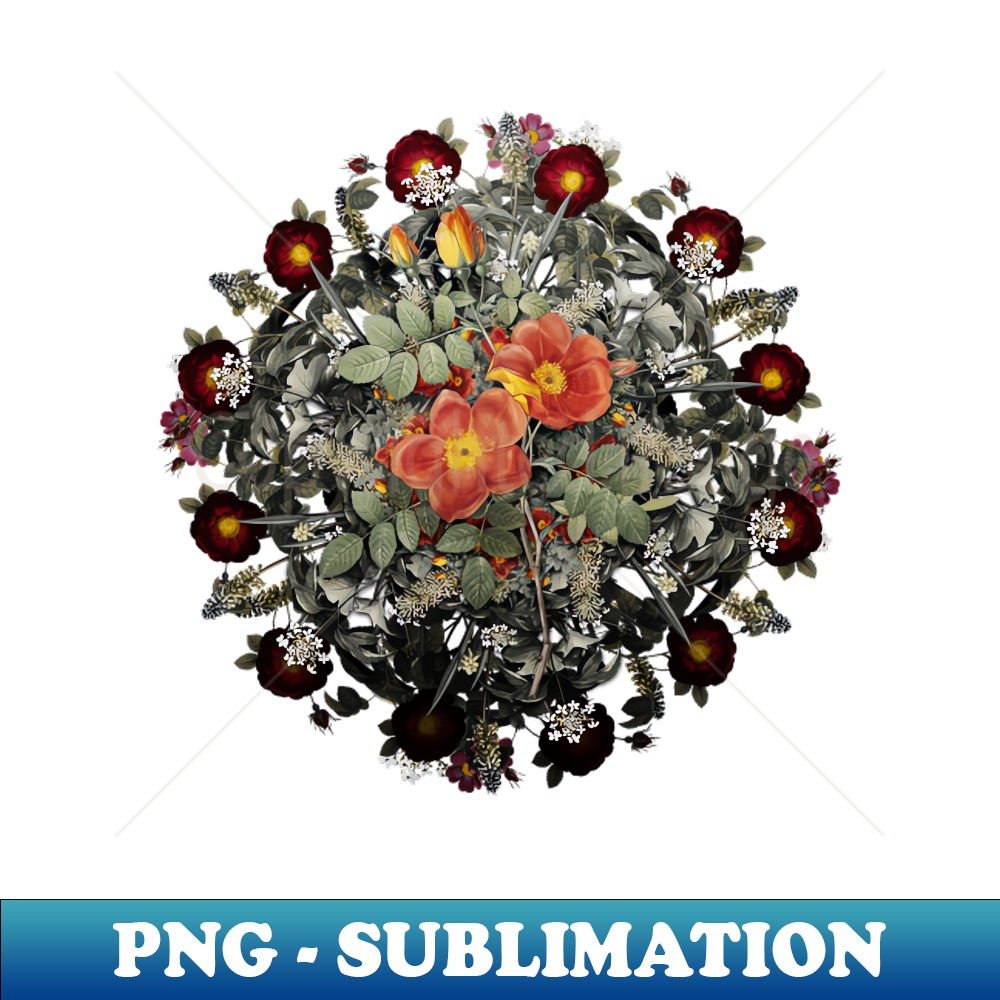 Vintage Austrian Briar Rose Flower Wreath - Instant Sublimat | Inspire ...