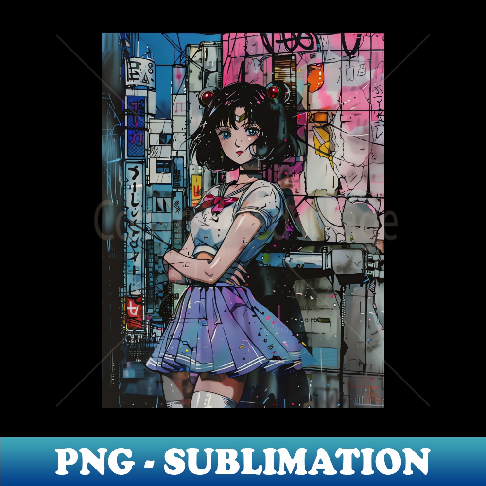 VHS Retro Anime Girl City Night Vintage 70s 80s 90s 1 - Sign | Inspire ...