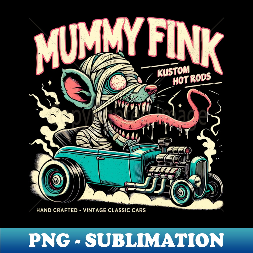 Rat Rod Creepy Cute Mummy - Retro Kustom Cars Classic Monste | Inspire ...