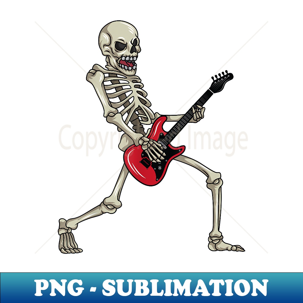 Skeleton Playing Guitar Skeleton Guitar Halloween Guitar - P | Inspire ...
