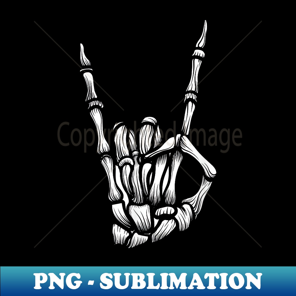 Rock on Skeleton Hand Horns Scary s for Bikers, Rocke - Spec | Inspire ...