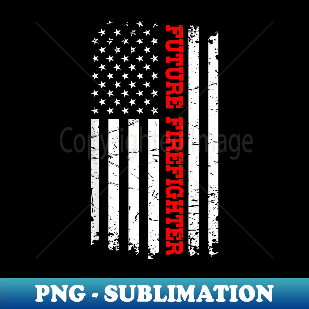 Future Firefighter Thin Red Line Fire Firefighting Patriotic | Inspire ...