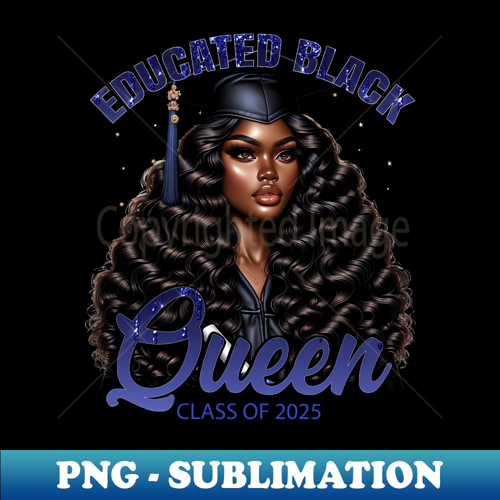 Black Girl Graduation HBCU Senior Melanin Blue Class of 2025 | Inspire ...