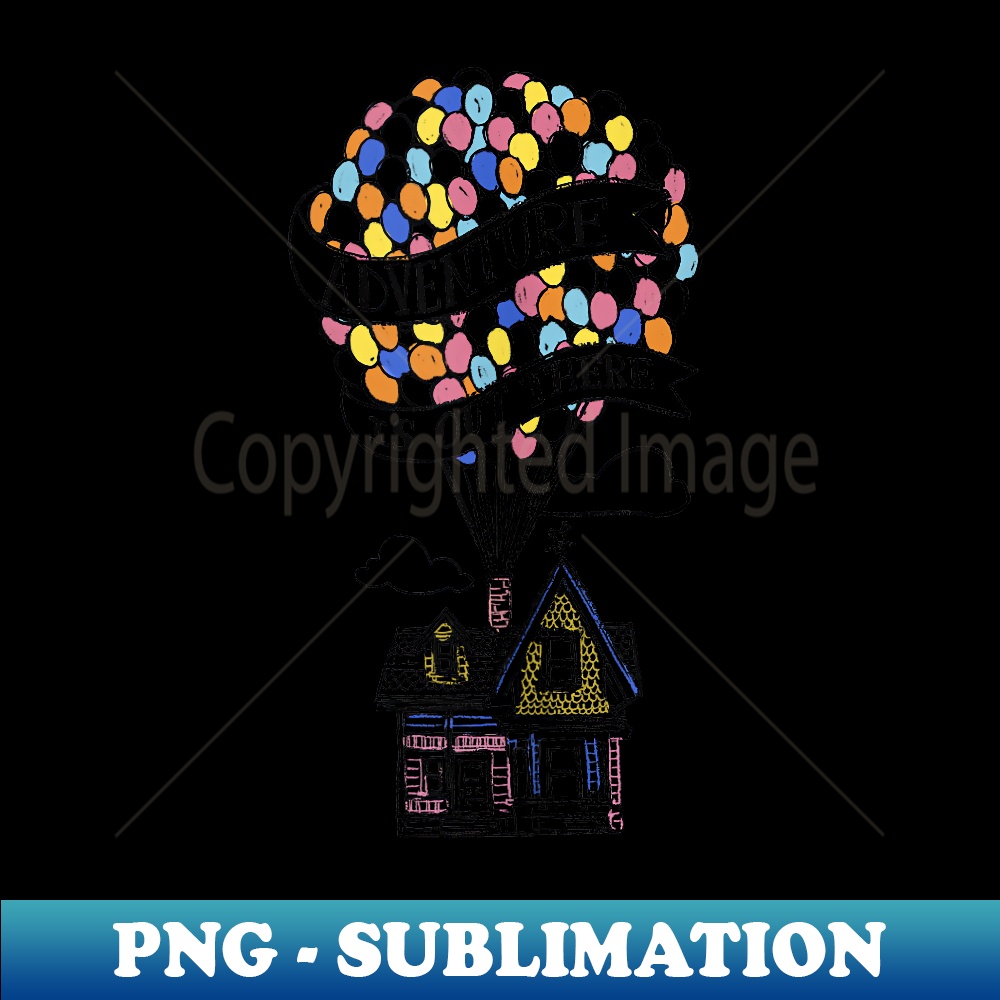 Disney Pixar Up Adventure Is Out There Flying House Outline | Inspire ...