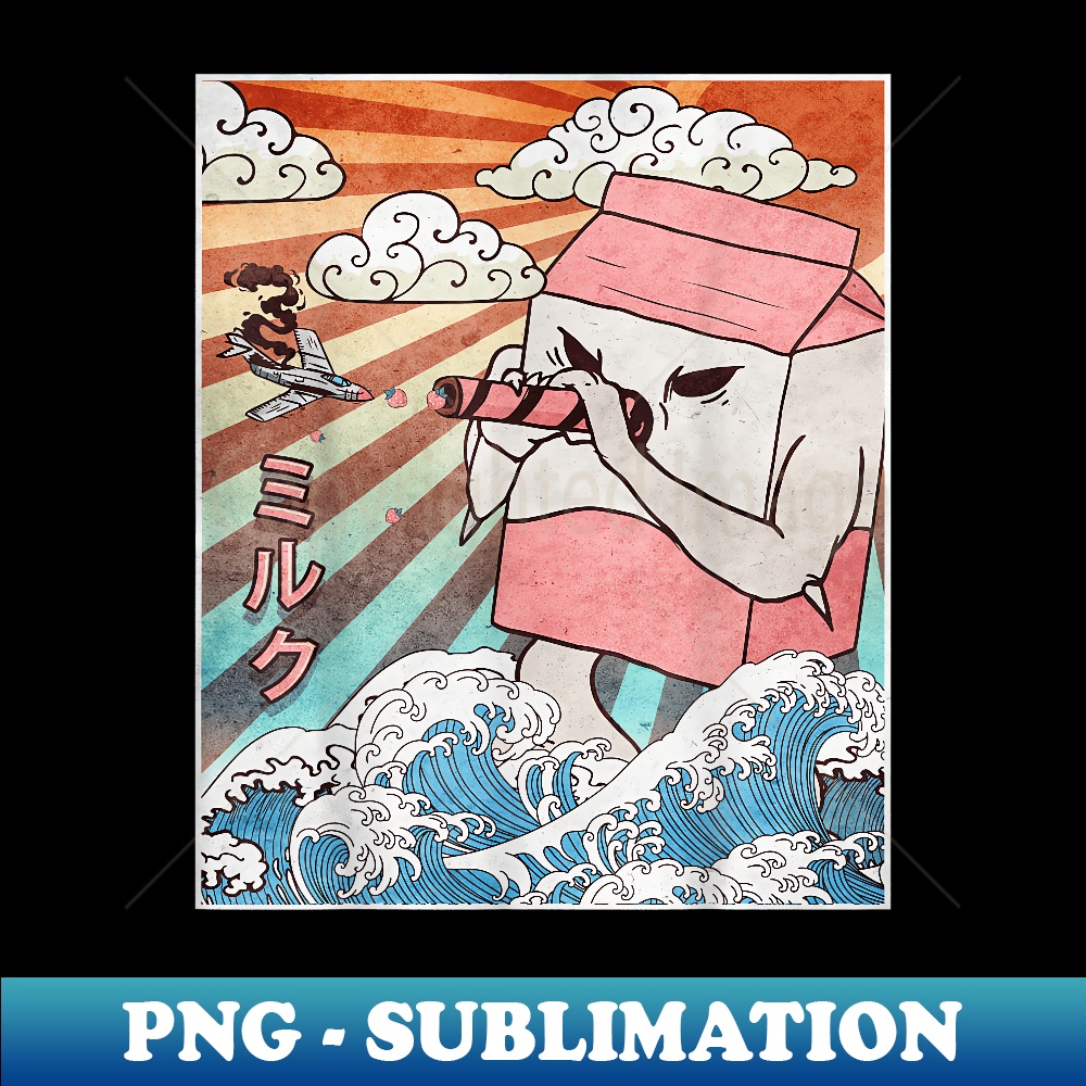 Kaiju Strawberry Milk Carton Japanese Monster - Premium Subl | Inspire ...