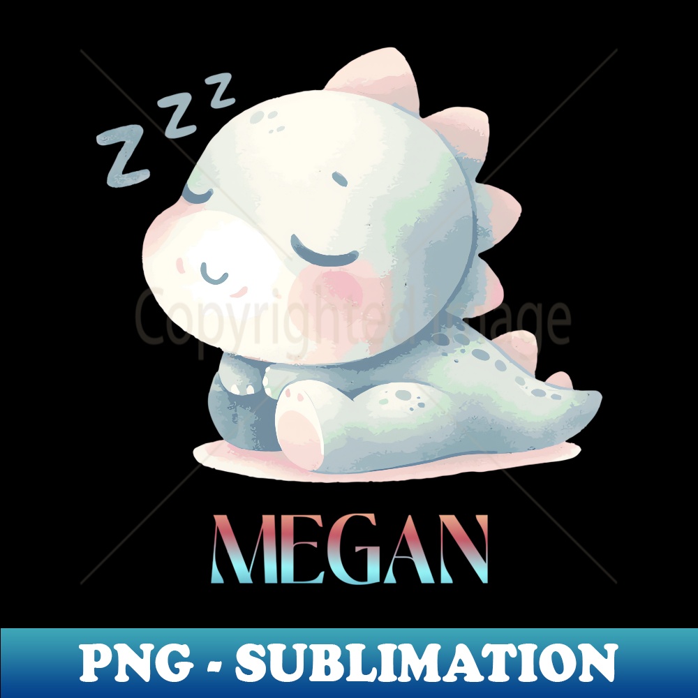 Megan Cute Sleeping Dino Baby Names - PNG Transparent Digita | Inspire ...