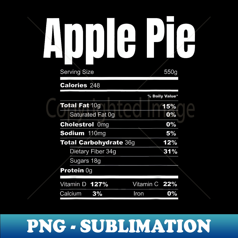 Funny Apple Pie Dessert Nutrition Facts Label - High-Quality | Inspire ...