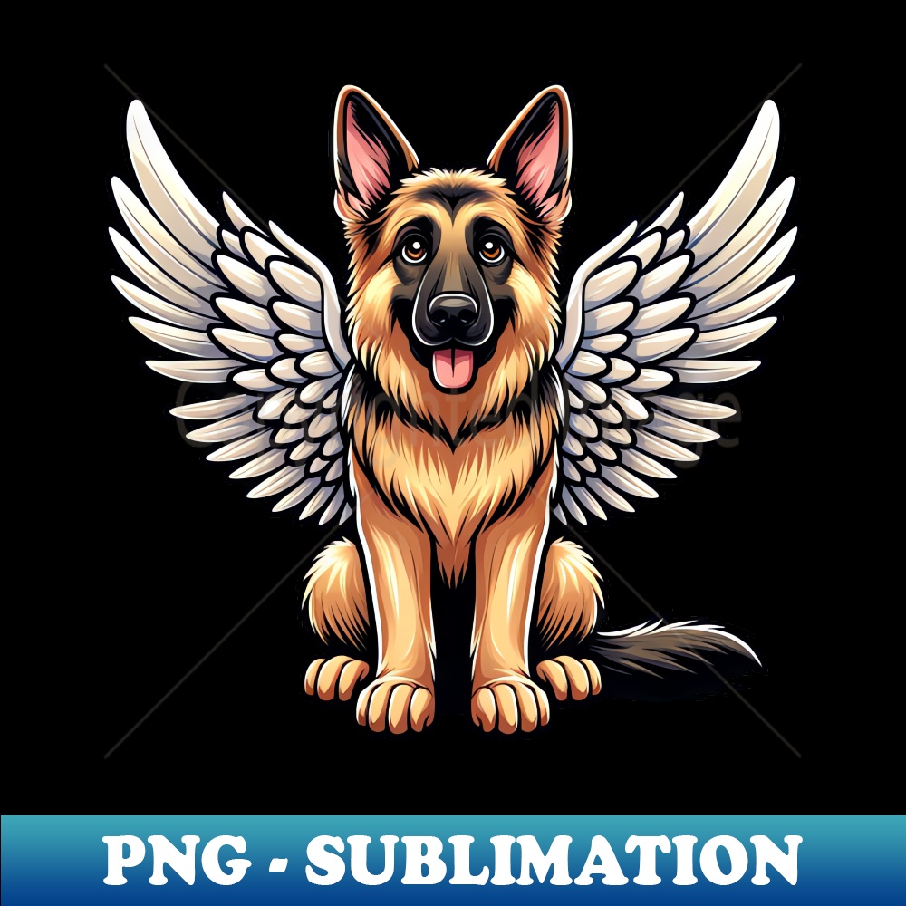 German Shepherd Angel - Guardian with Wings - Inspire Uplift