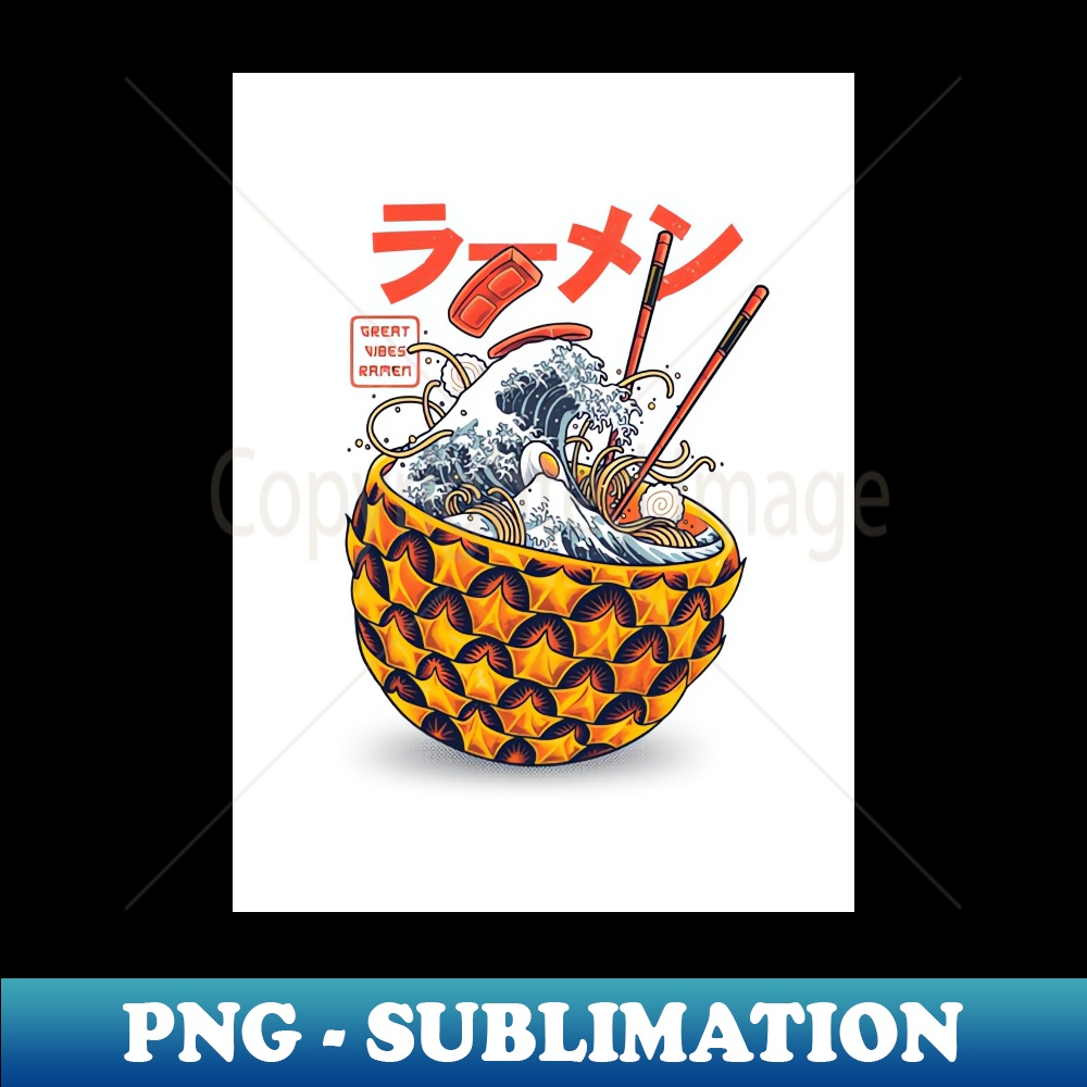 Great vibes ramen - Creative Art T-Shirt PNG | Inspire Uplift