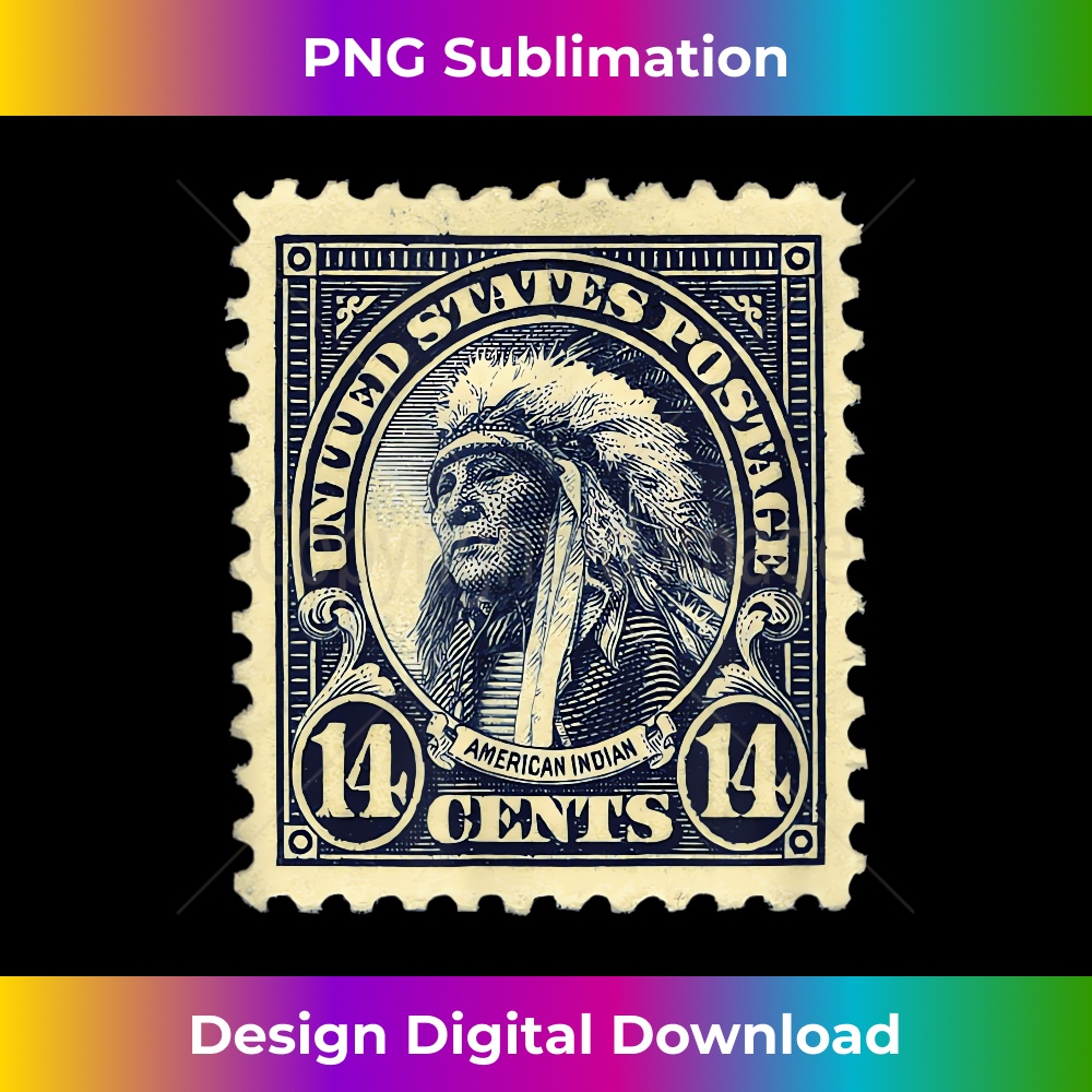 Vintage Native American Indian Postage Stamp - Lakota Sioux | Inspire ...