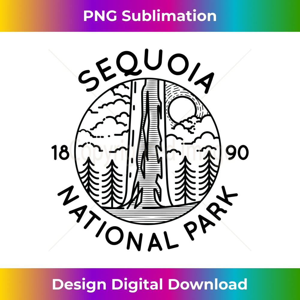 Sequoia National Park Cool Black Line Art Outdoor Graphic Lo | Inspire ...
