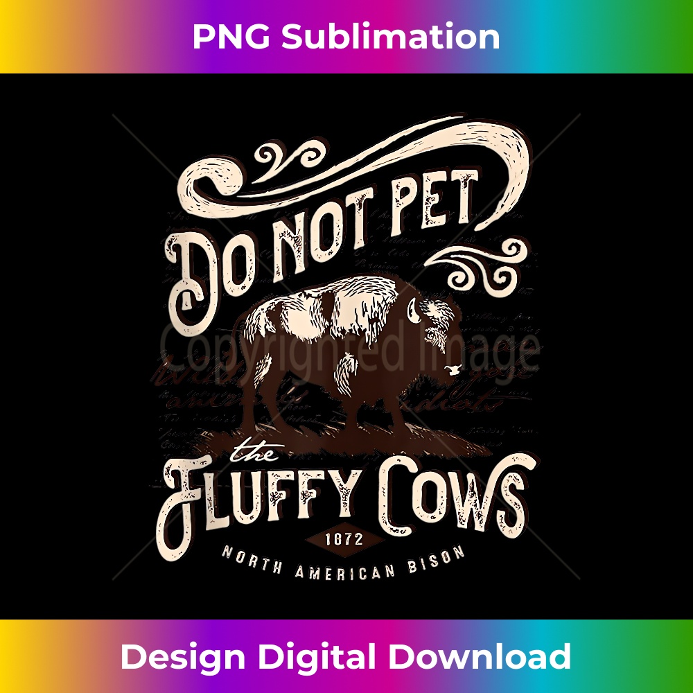 Vintage Do Not Pet the Fluffy Cows American Bison Tank Top - | Inspire ...