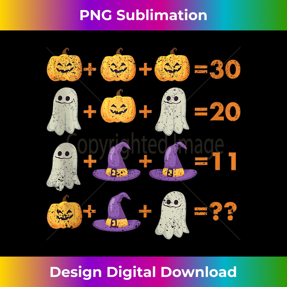 Math Equation Pumpkin Ghost Witch Bat Halloween Teacher Tank | Inspire ...