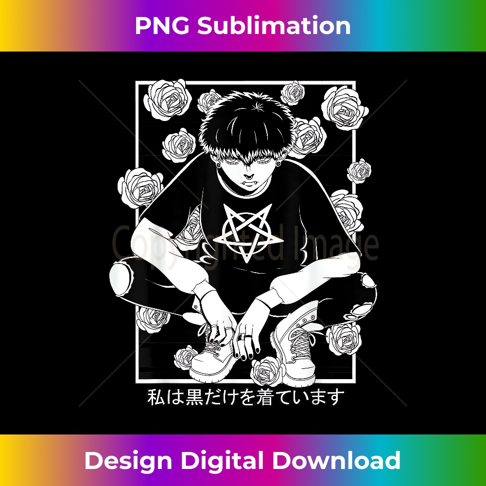 Goth Anime Boy Gothic Japanese Aesthetic Vaporware - Crafted | Inspire ...