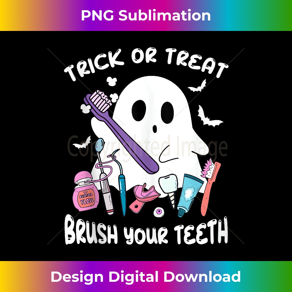 Trick Or Treat Brush Your Teeth Dentist Halloween Costume Ta - Inspire ...