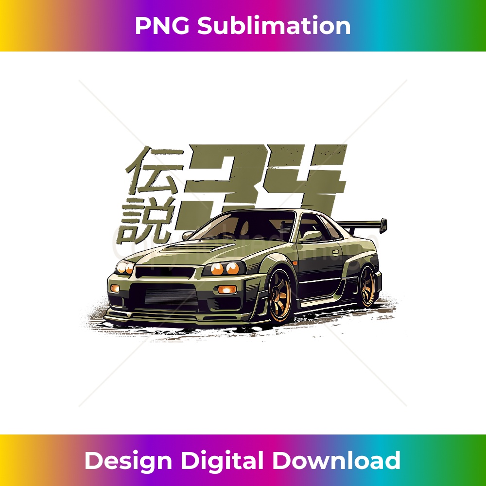 Vintage Urban Green Legendary Skyline R34 JDM - Edgy Sublima - Inspire ...