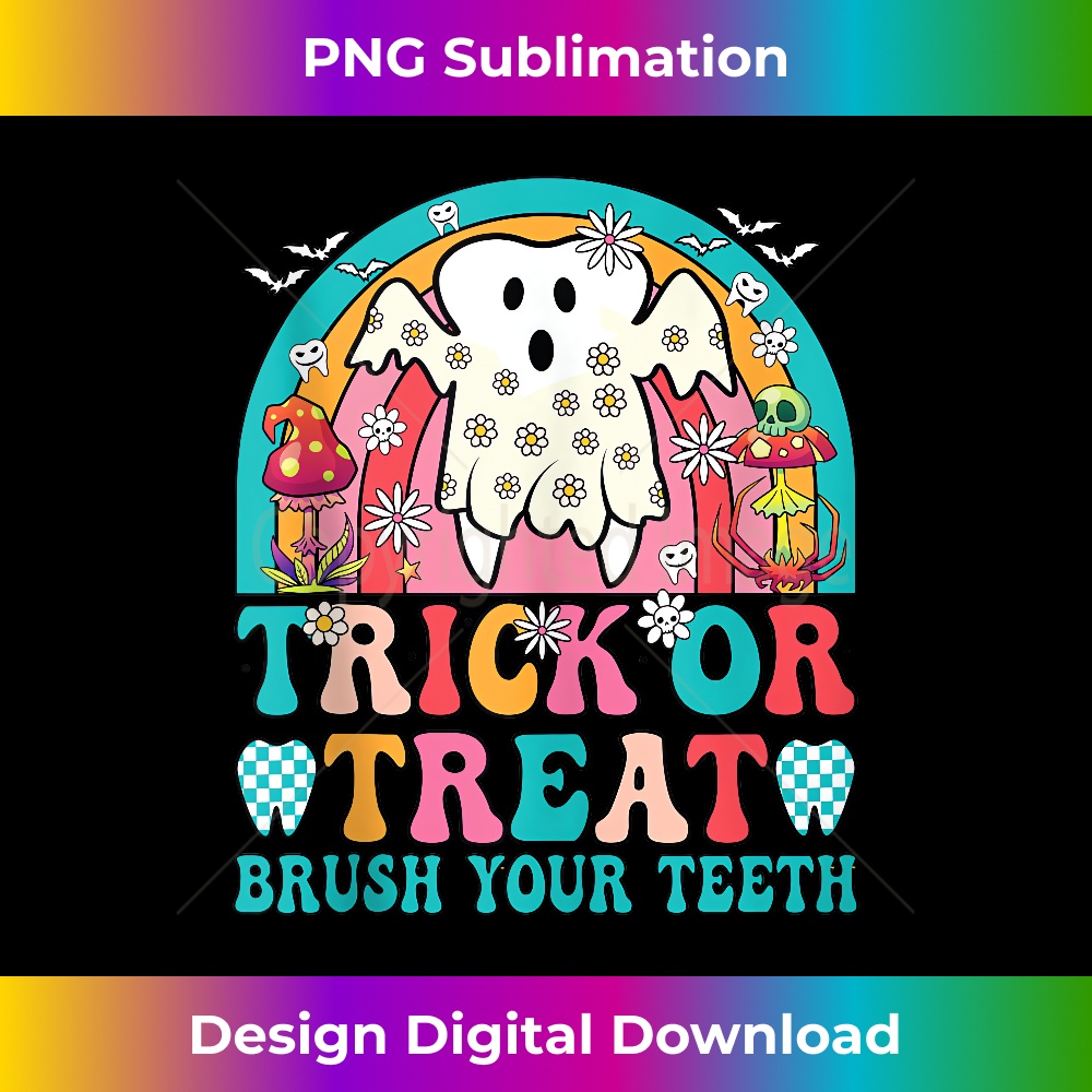 Trick Or Treat Brush Your Teeth Boo Ghost Halloween Dentist | Inspire ...