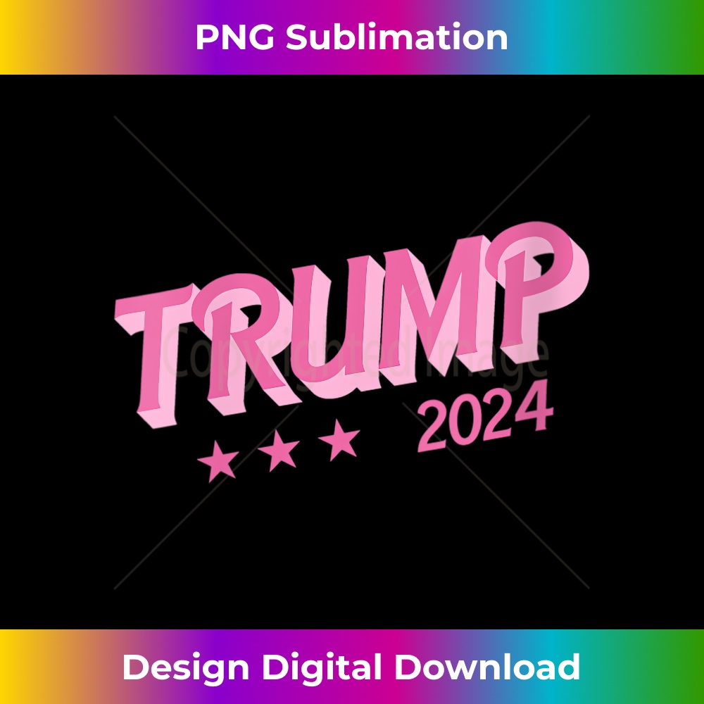 Womens Trump 2024 - Funny Donald Trump Pink Bubble Letters V | Inspire ...