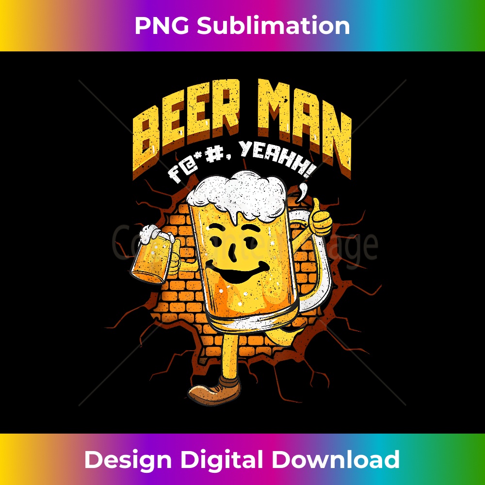 Funny Beer Man with Beer Glass Alcohol Drinking Brewing Gift | Inspire ...