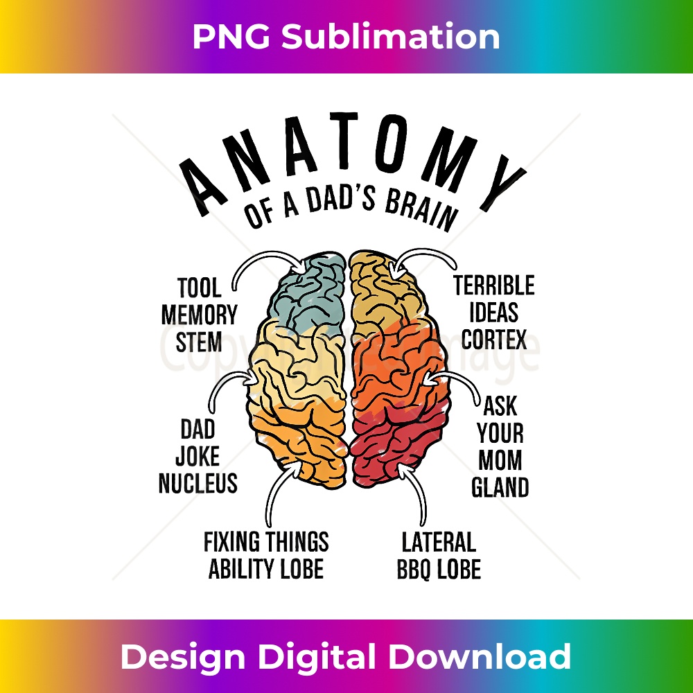 Anatomy of a Dad's Brain Funny Dad Family Humor Father's Day - Inspire ...
