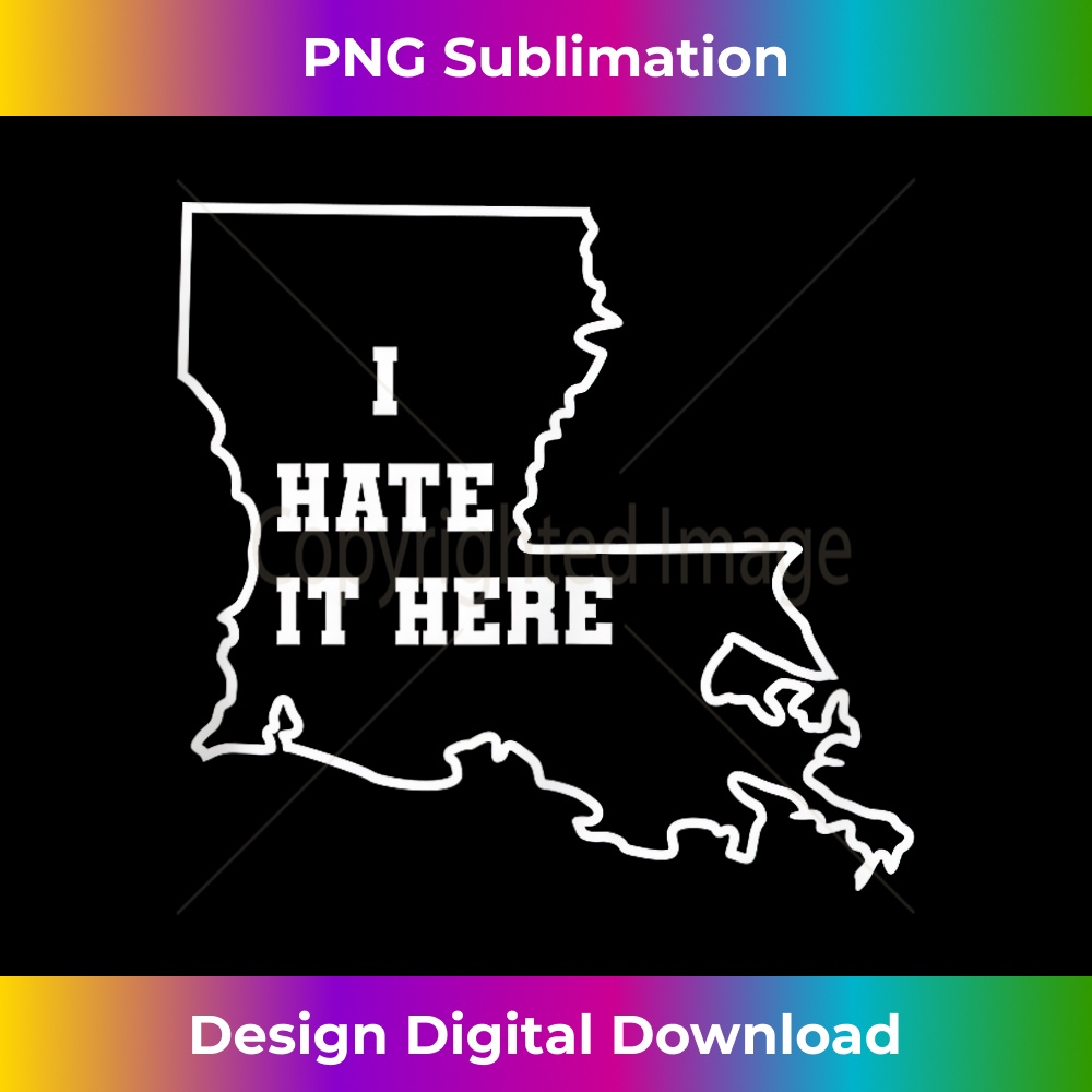 Funny I Hate It Here Louisiana LA State Joke Tank Top - Mini | Inspire ...