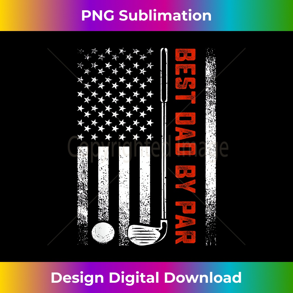 Best Dad By Par Funny Golf Daddy Fathers Day US Flag Gifts - | Inspire ...