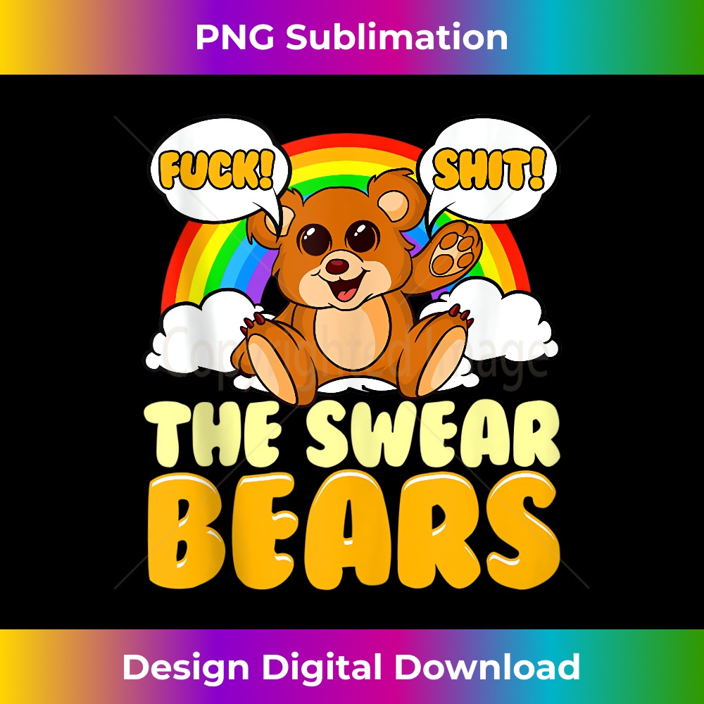 Swear Bears Funny Cute Bear Sarcastic Adult Humor Tank Top | Inspire Uplift