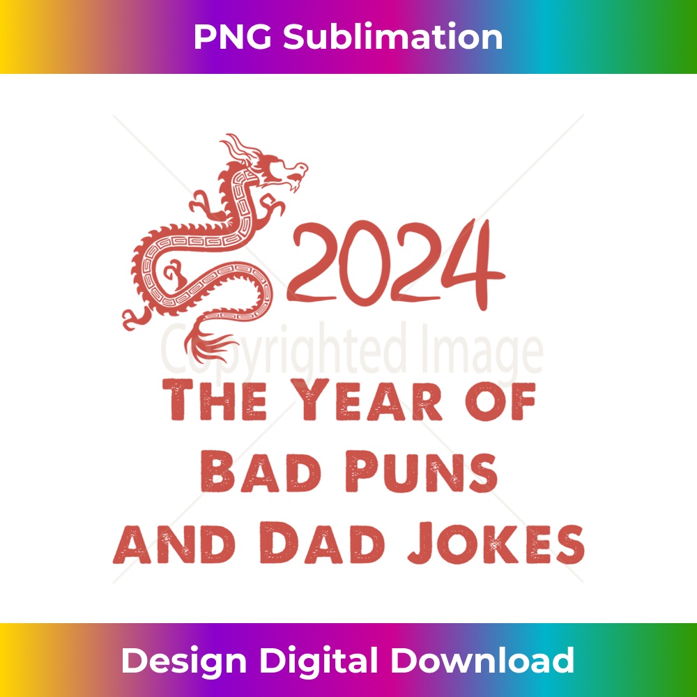 2024, the year of bad puns and dad jokes Long Sleeve - Subli | Inspire ...