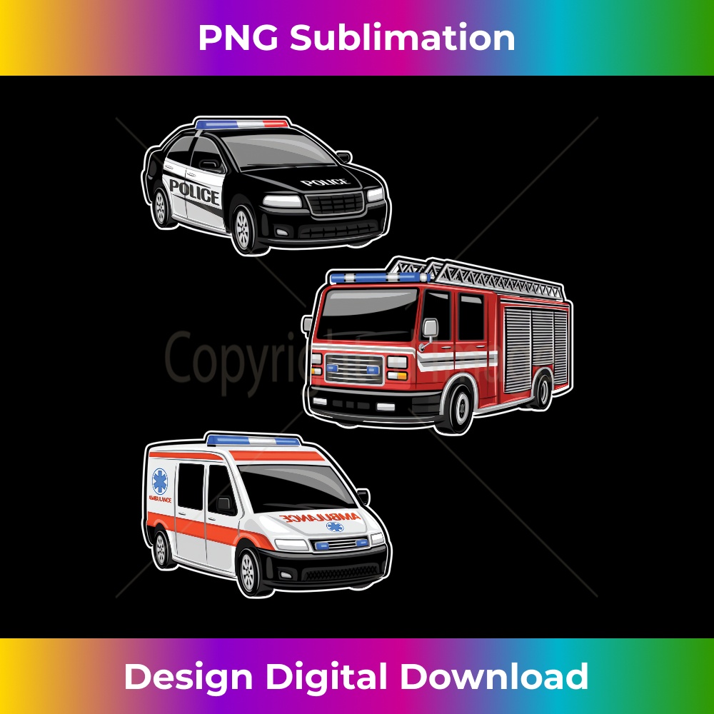 Police Car Fire Truck Ambulance First Responders Cars Lover | Inspire ...