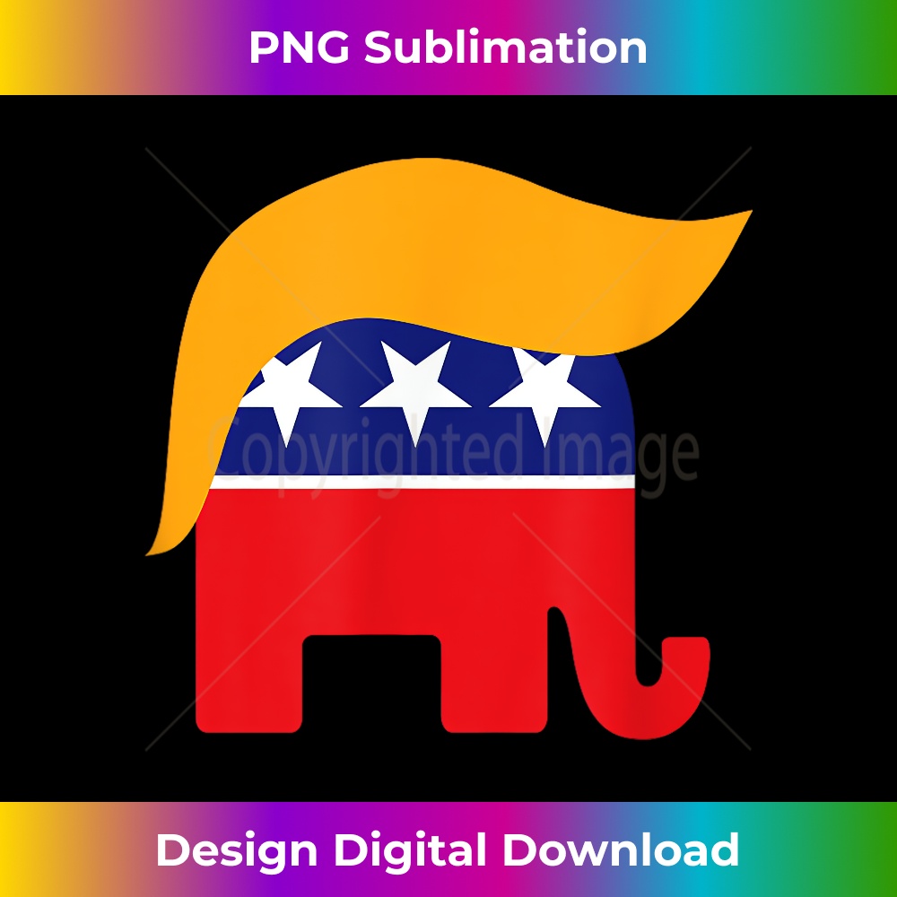 President Donald Trump GOP Republican Elephant Hair Logo 1 - | Inspire ...