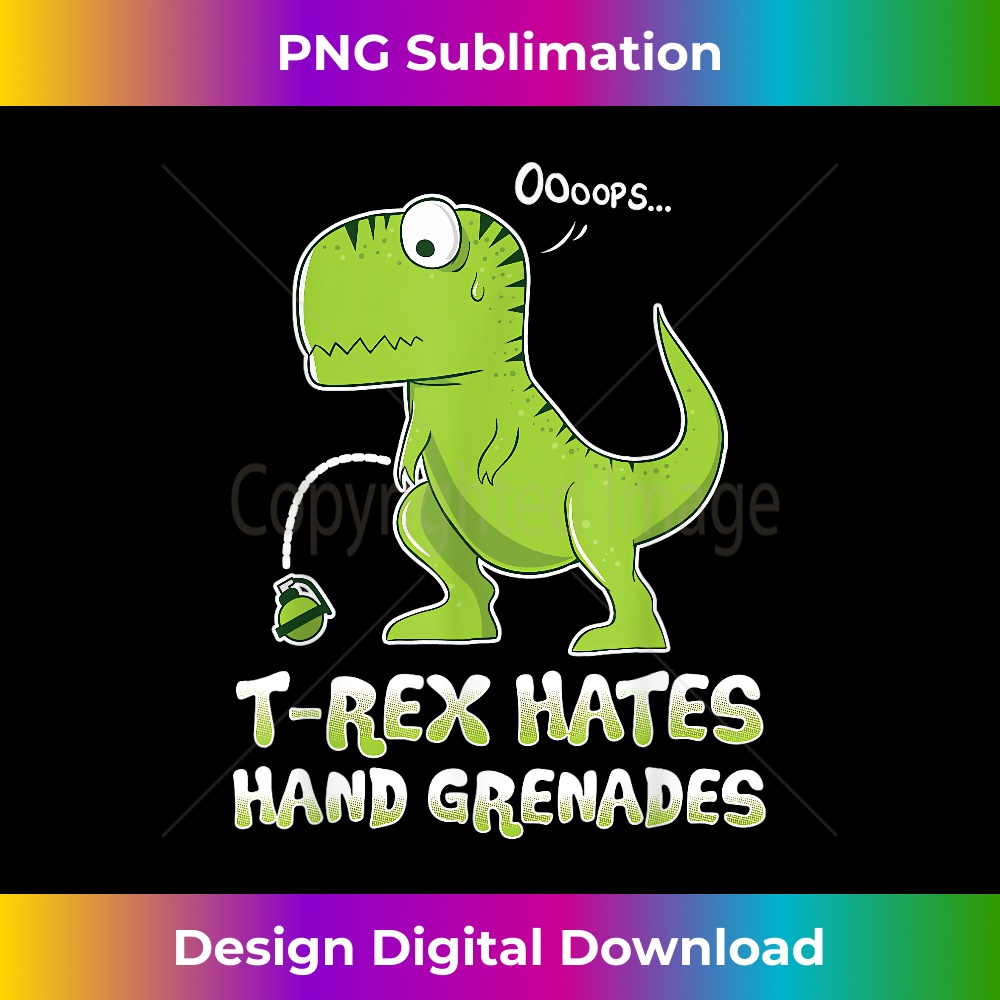 Funny T Rex Hates Hand Grenades - Military Joke Gift - Subli | Inspire ...