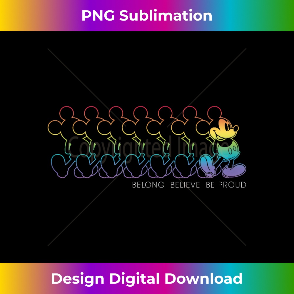 Disney Mickey & Friends Mickey Rainbow Pride Outline Stack T - Inspire ...