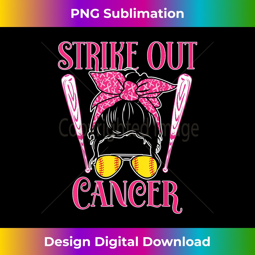 Strike Out Breast Cancer Awareness - Softball Pink Ribbon - | Inspire Uplift