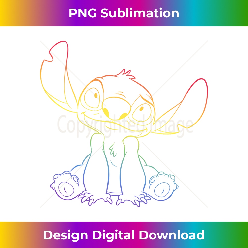 Disney Lilo & Stitch Pride Stitch Sitting Outline Long Sleev - Inspire ...