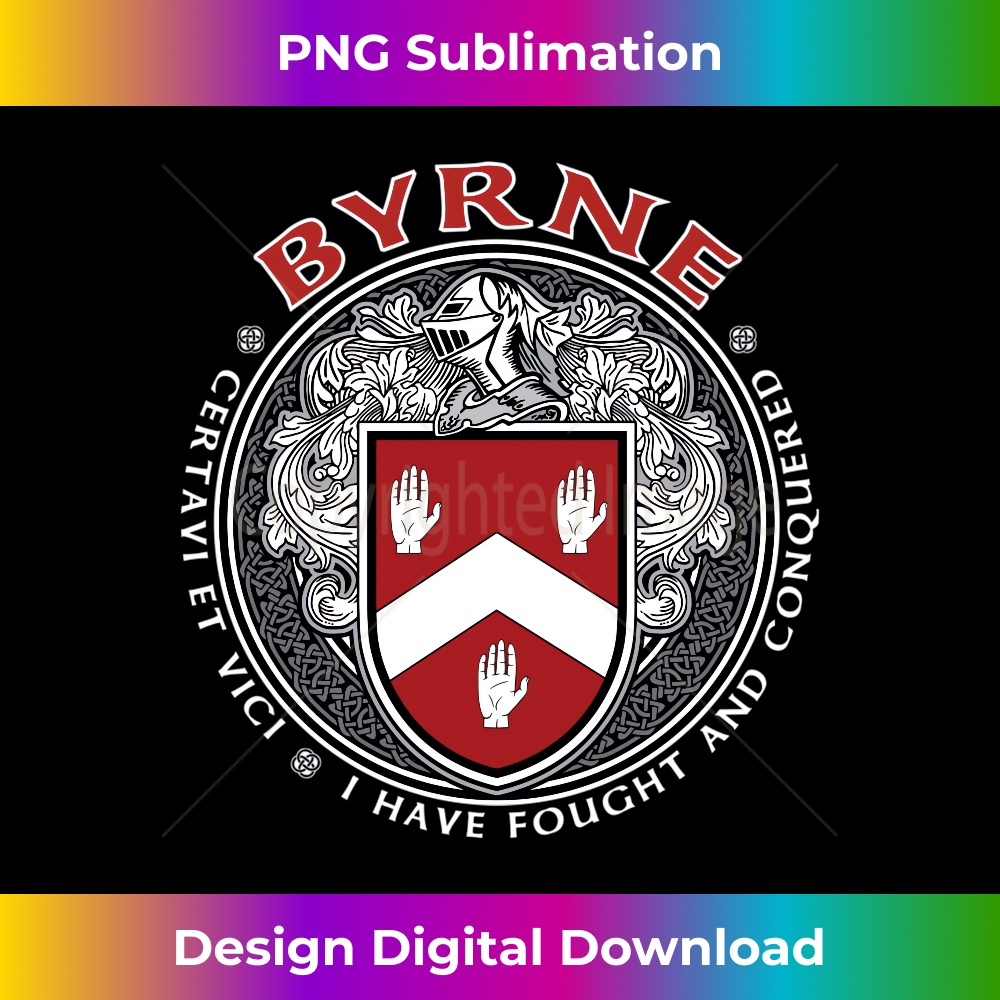 Byrne Family Crest Coat of Arms Long Sleeve - Luxe Sublimati | Inspire ...