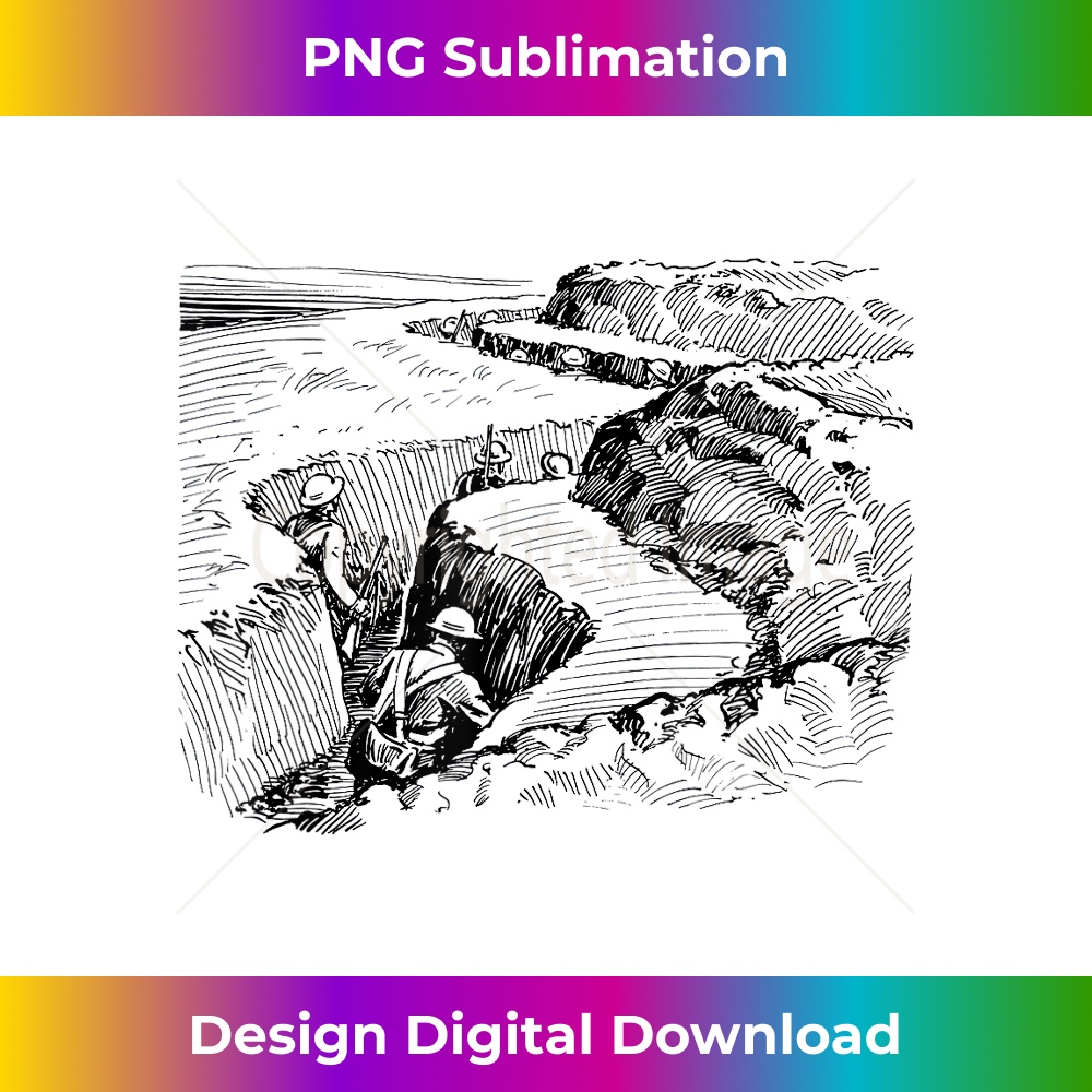 Entrenchment Trench Warfare T--Vintage WWI WWII s - Minimali | Inspire ...