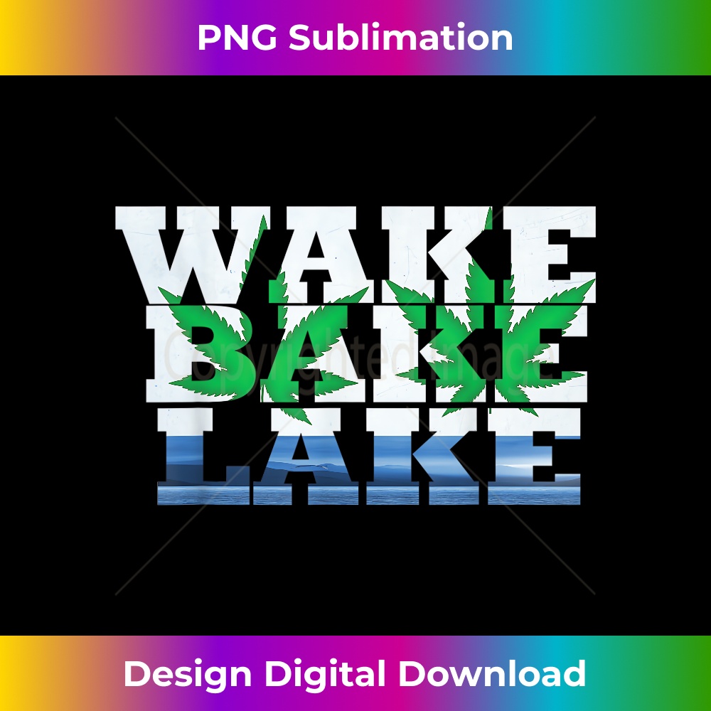 Marijuana Leaf Wake Bake Lake Stoner - Crafted Sublimation D | Inspire ...