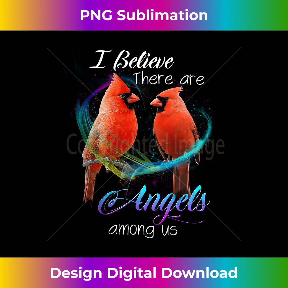 Cardinal Bird I Believe There Are Angels Among Us T Long Sle | Inspire ...