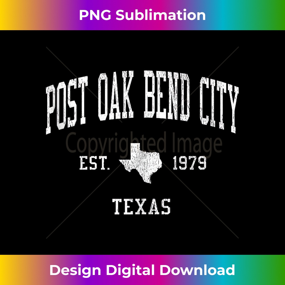 Post Oak Bend City TX Vintage Athletic Sports JS01 Tank Top | Inspire Uplift