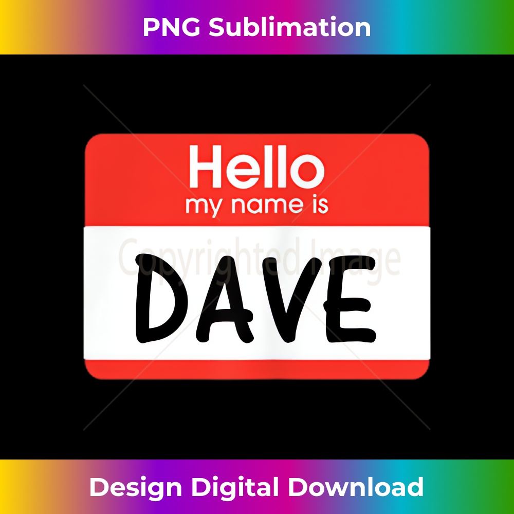 Dave Name Tag Red Hello My Name is Sticker School Job Gift - | Inspire ...