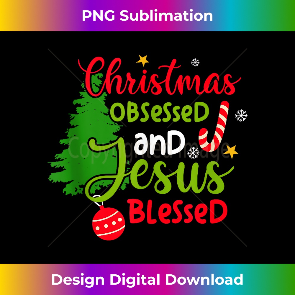 Christmas Obsessed And Jesus Blessed Holiday Product gifts T | Inspire ...