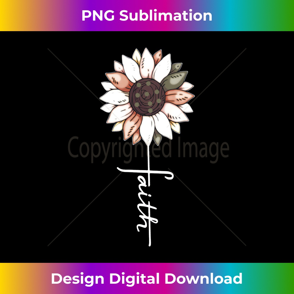 Faith Cross Sunflower - Flowers - Christians - Jesus Long Sl | Inspire ...