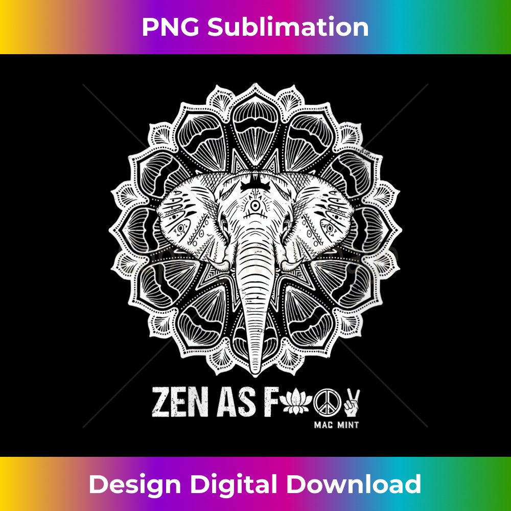 Womens Elephant Zen As F Symbols - Zen AF Yoga, Meditation V | Inspire ...