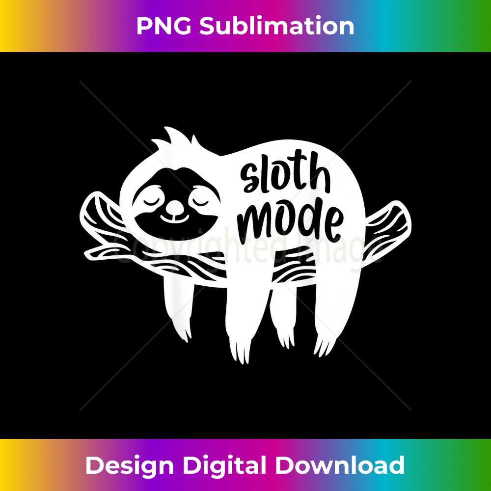 Funny Sloth Mode Backside White Gag Gift - Urban Sublimation | Inspire ...