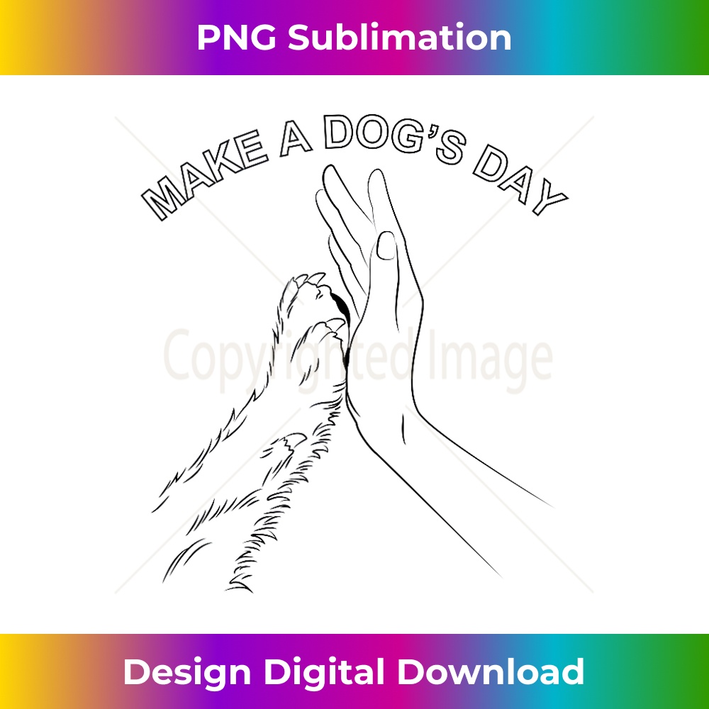 Dog Paw and Human High Five National Make a Dog's Day Tank T | Inspire ...