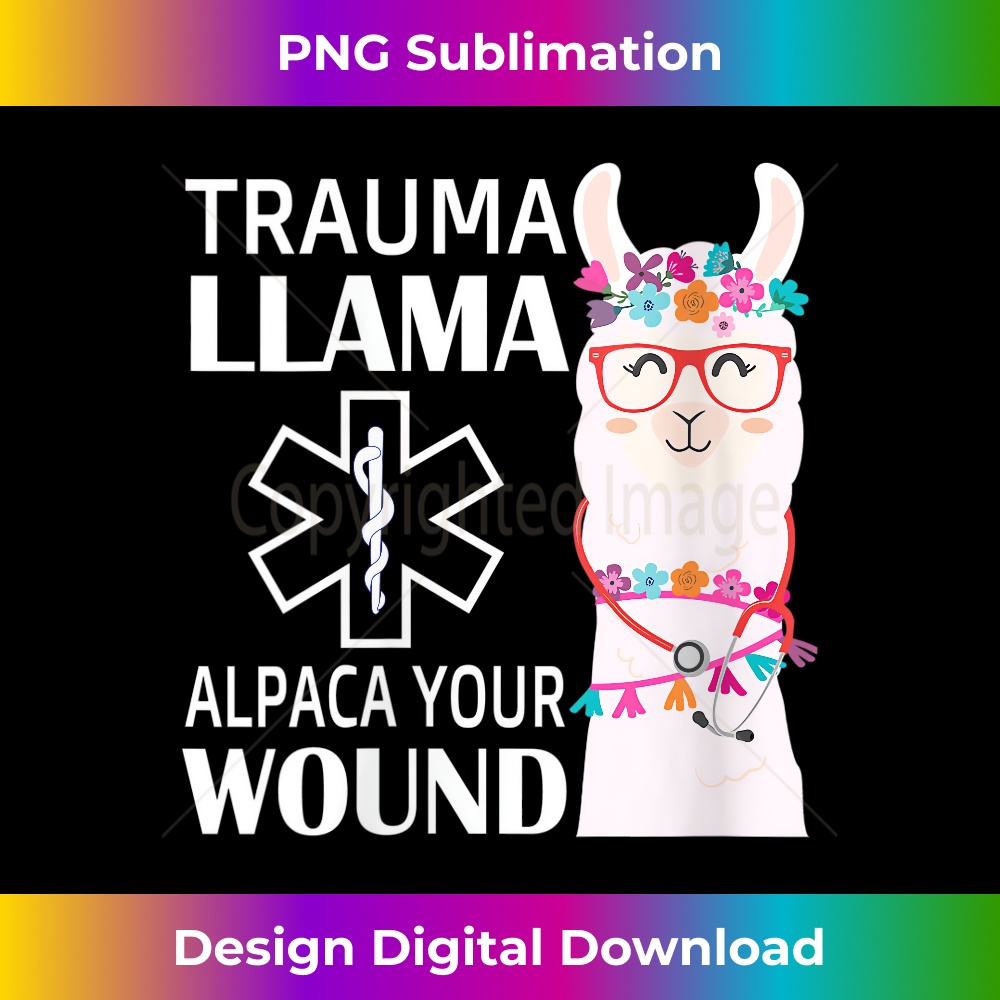 Womens Trauma Llama Alpaca Your Wound EMS Nurse Gift V-Neck - Inspire ...
