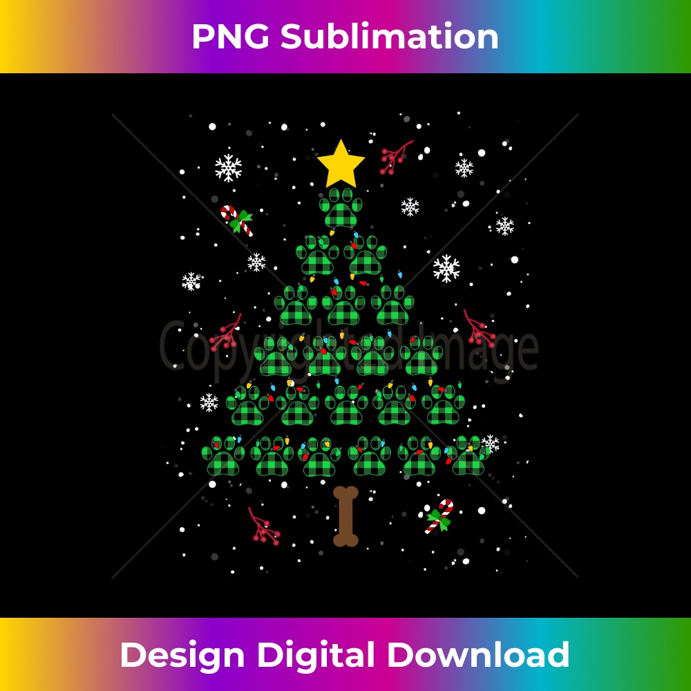 Christmas Tree made of Bones and Paw Print Dog Lover Xmas Lo | Inspire ...