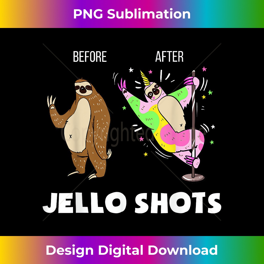 Funny Sloth Unicorn Before After Jello Shots - Edgy Sublimat | Inspire ...