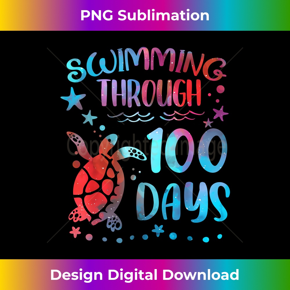 Turtle Sea Swimming Through 100 Days Of School Teacher Gift - Inspire ...