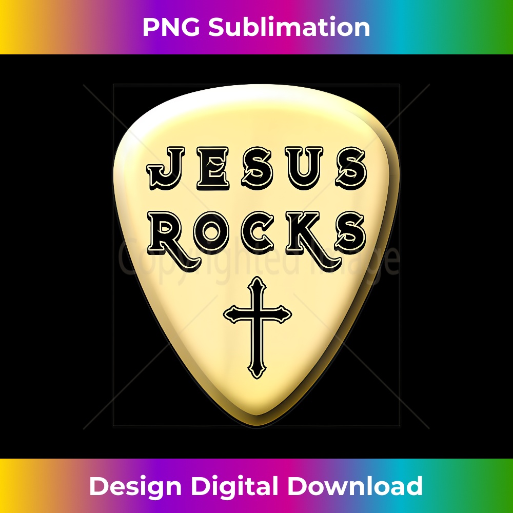 Jesus Rocks Gold Guitar Pick Christian Worship Leader Te - T | Inspire ...